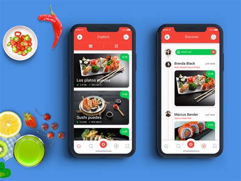 food review by restaurant app psd for website mobile app ui by