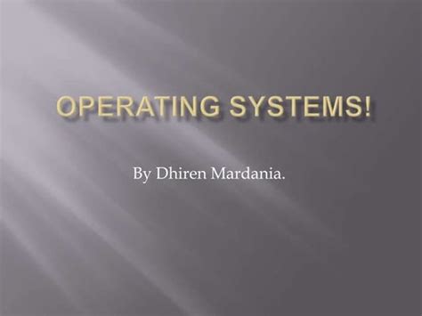 operating system memory management in operating system ppt