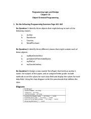 Programming Logic And Design Chapter Docx Programming Logic And Design Chapter Object