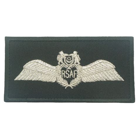 Rsaf Wing Patch Black Silver Hock T Shop Army Online Store In