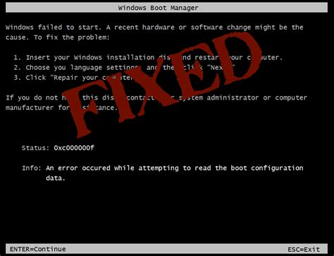 [solved] boot bcd 0xc000000f error in windows xp vista 7 8 8 1 error