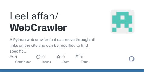 Github Leelaffanwebcrawler A Python Web Crawler That Can Move