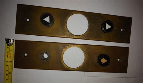 Vintage Otis Elevator Dial Indicator Hall Button Covers And One Blank