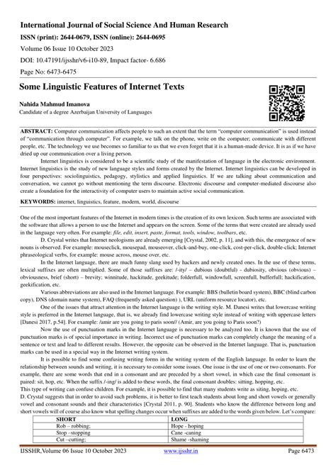 Pdf Some Linguistic Features Of Internet Texts