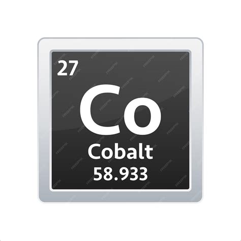 Premium Vector Cobalt Symbol Chemical Element Of The Periodic Table
