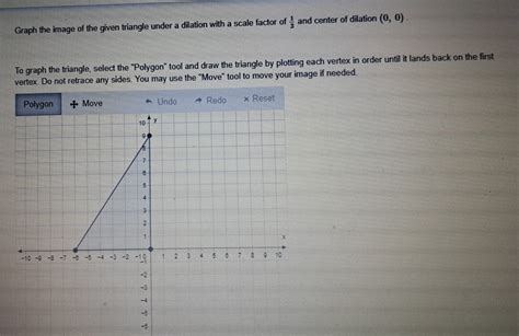 Solved Graph The Image Of The Given Triangle Under A Dilation With A