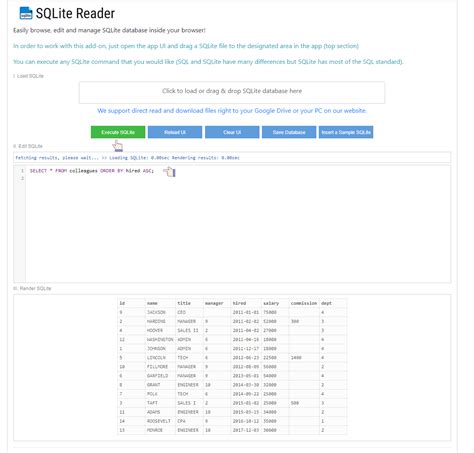 Sqlite Reader
