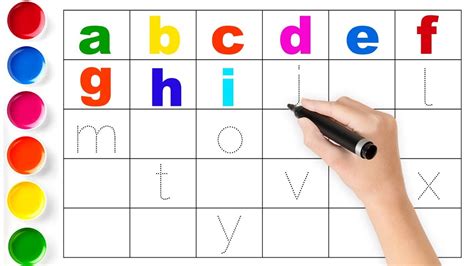 알파벳 A부터 Z까지 쓰고 암송하는 법 배우기 유아를 위한 학습 비디오 Youtube
