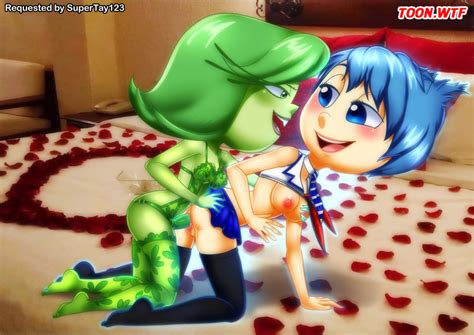 Rule 34 2girls Bbmbbf Blush Breasts Disgust Inside Out Disney Female Femalefemale Female