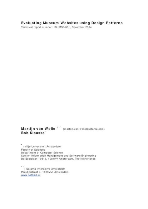 pdf evaluating museum websites using design patterns dokumen tips