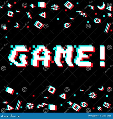 Vector Game Pixel Glitch Stock Illustration Illustration Of Play 112226016