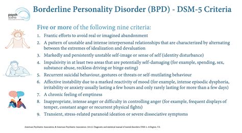 Borderline Personality Disorder Neurobiology And Psychodynamics