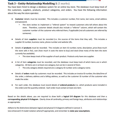 Solved Task 3 ﻿entity Relationship Modelling 1 5