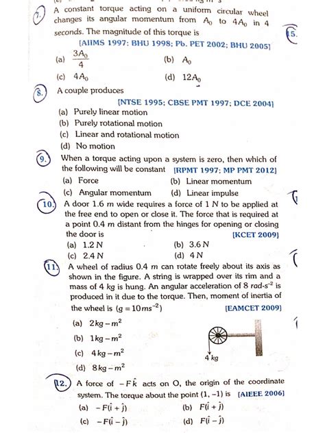 rotational motion dpp 4 pdf