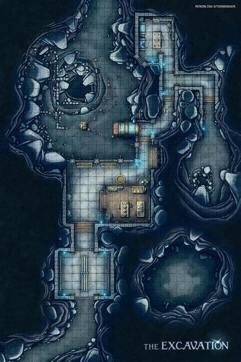 Excavation Site Battle Map Launch Patreon Dungeon Maps Dnd World