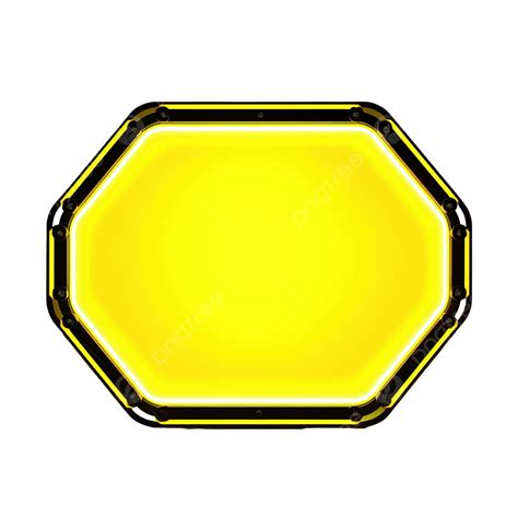 네온 노란색 팔각형 배너 네온 팔각형 네온 네온 사인 모양 Png 일러스트 및 이미지 에 대한 무료 다운로드 Pngtree