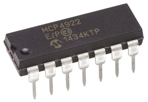 MCP E P Microchip Microchip DAC Dual Bit Serial SPI Microwire Pin PDIP
