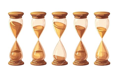 Premium Ai Image Cartoon Hourglass Collection Sand Clocks For Sprite