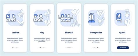 Premium Vector Lgbt Community Includes Light Blue Onboarding Mobile App Screen