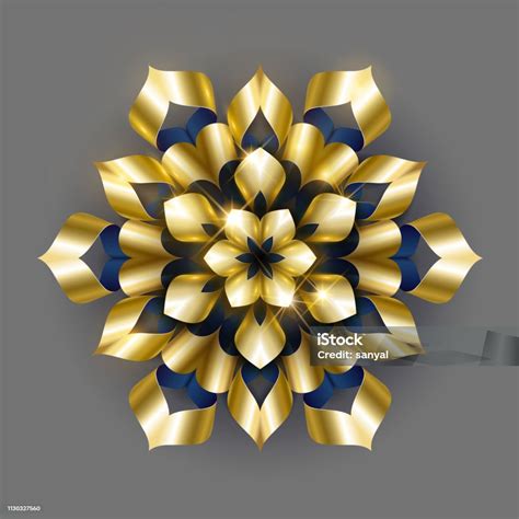 골든 명품 배경 벡터입니다 골드 눈송이 꽃 패턴 디자인 만다라 꽃 장식 0명에 대한 스톡 벡터 아트 및 기타 이미지 0명 3차원 형태 검은색 Istock