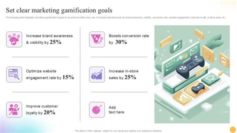 Set Clear Marketing Gamification Goals Effective Gamification Ppt