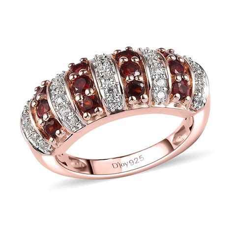 Buy American Arizona Anthill Garnet And Natural White Zircon Ring In