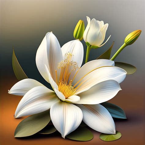 Premium Ai Image White Lily