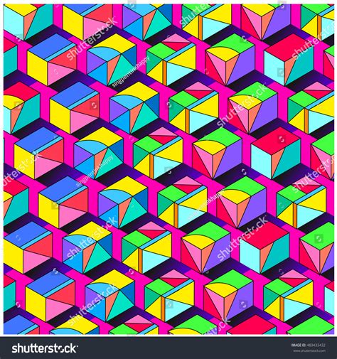 vector abstract geometric cube triangle angular stock vector royalty
