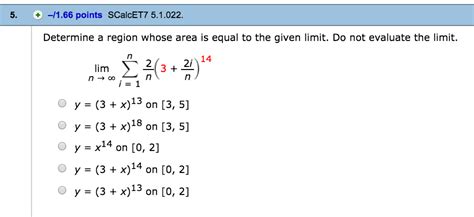 Solved Determine A Region Whose Area Is Equal To The Given