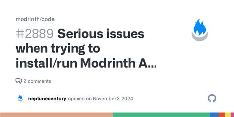 serious issues when trying to install run modrinth app in windows on a