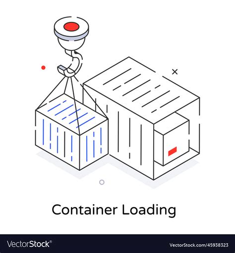 Container Loading Royalty Free Vector Image Vectorstock