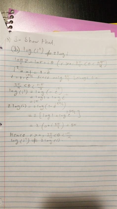 solved 3 show that b log i ² 2logi logz