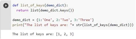 How To Return Dictionary Keys As A List In Python I2tutorials