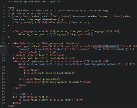 Datetimepicker Is Not Keeping The Old Values Issue Laravel Backpack CRUD GitHub