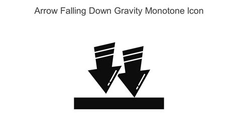 Arrow Falling Down Gravity Monotone Icon In Powerpoint Pptx Png And Editable Eps Format Ppt Example