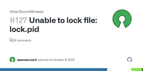 Unable To Lock File Lockpid · Issue 127 · Rllolazeronetbrowser · Github
