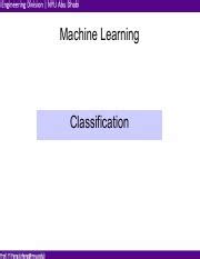 Machine Learning Classification An Overview Of Spam And Person Course Hero