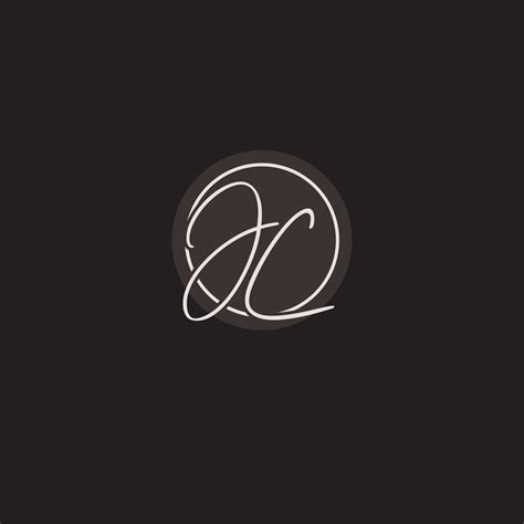 Initials Jc Logo Monogram With Simple Circle Line Style 28106406 Vector