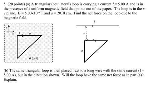 Solved Points A A Triangular Equilateral Loop Is Chegg