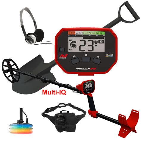 Minelab Vanquish 340 Multi-IQ met gratis schep en vondstentas met bidon ...