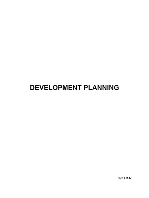 Development Planning Pdf Input Output Model Economics