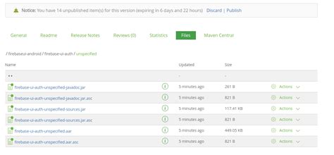 Internal Bintray Publishing Broken · Issue 1225 · Firebasefirebaseui