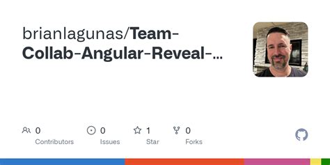 GitHub Brianlagunas Team Collab Angular Reveal Client