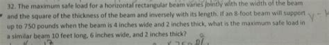 solved rectangular beam varies jointly with the width of the