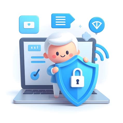 Premium Photo Ssl Protector Concept As Ensuring Secure Connections With White Background And