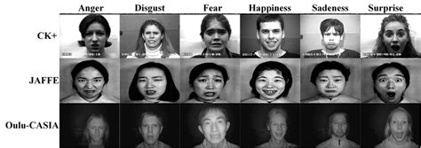 six basic facial expressions in benchmarking datasets download