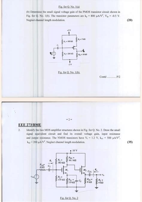 solved b determine the small signal voltage gain of the