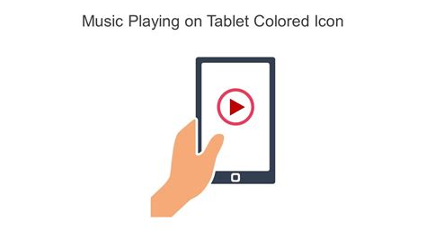 Music Playing On Tablet Colored Icon In Powerpoint Pptx Png And Editable Eps Format Ppt Presentation