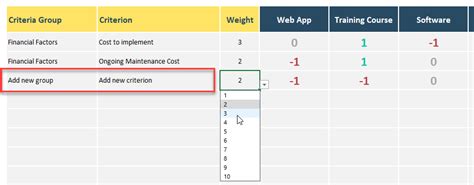 Pugh Matrix Template In Excel