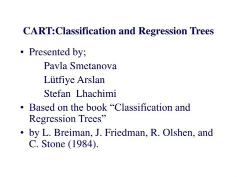 Ppt Cartclassification And Regression Trees Powerpoint Presentation Id740068